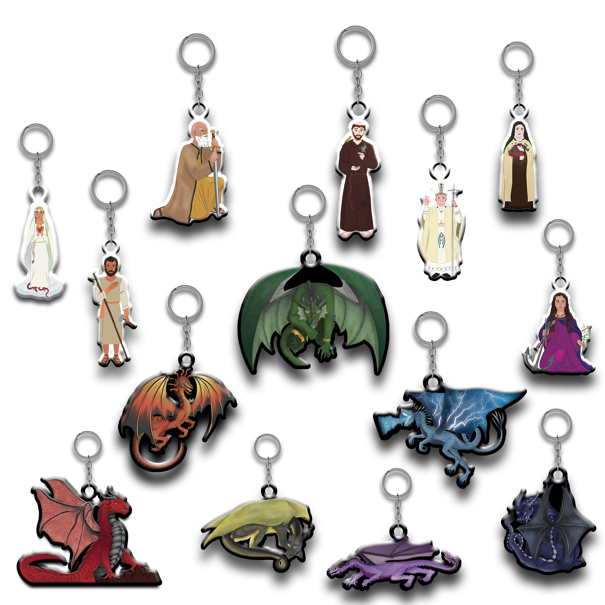 7 Deadly Dragon & Saints Keychains | Individual – Extraordinary Mission
